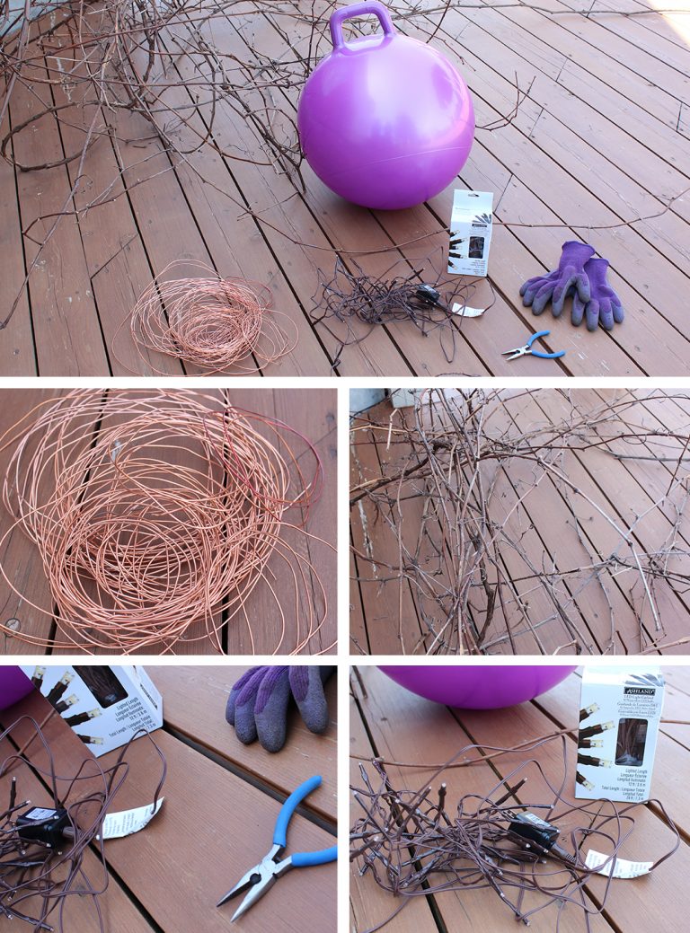 Do It Yourself Grapevine Ball Light Fixture - Abundance of Everything